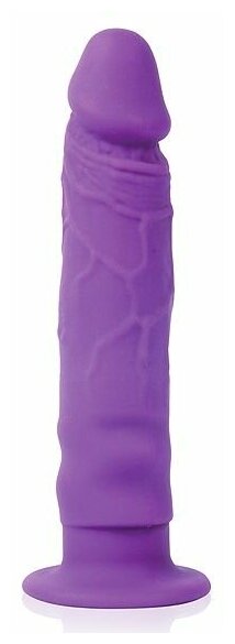 Фиолетовый реалистичный фаллоимитатор на присоске - 12 см.