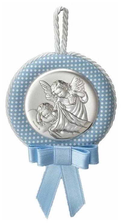 Медальон с ангелами, голубой, Италия, Valenti&Co, 10491/1C