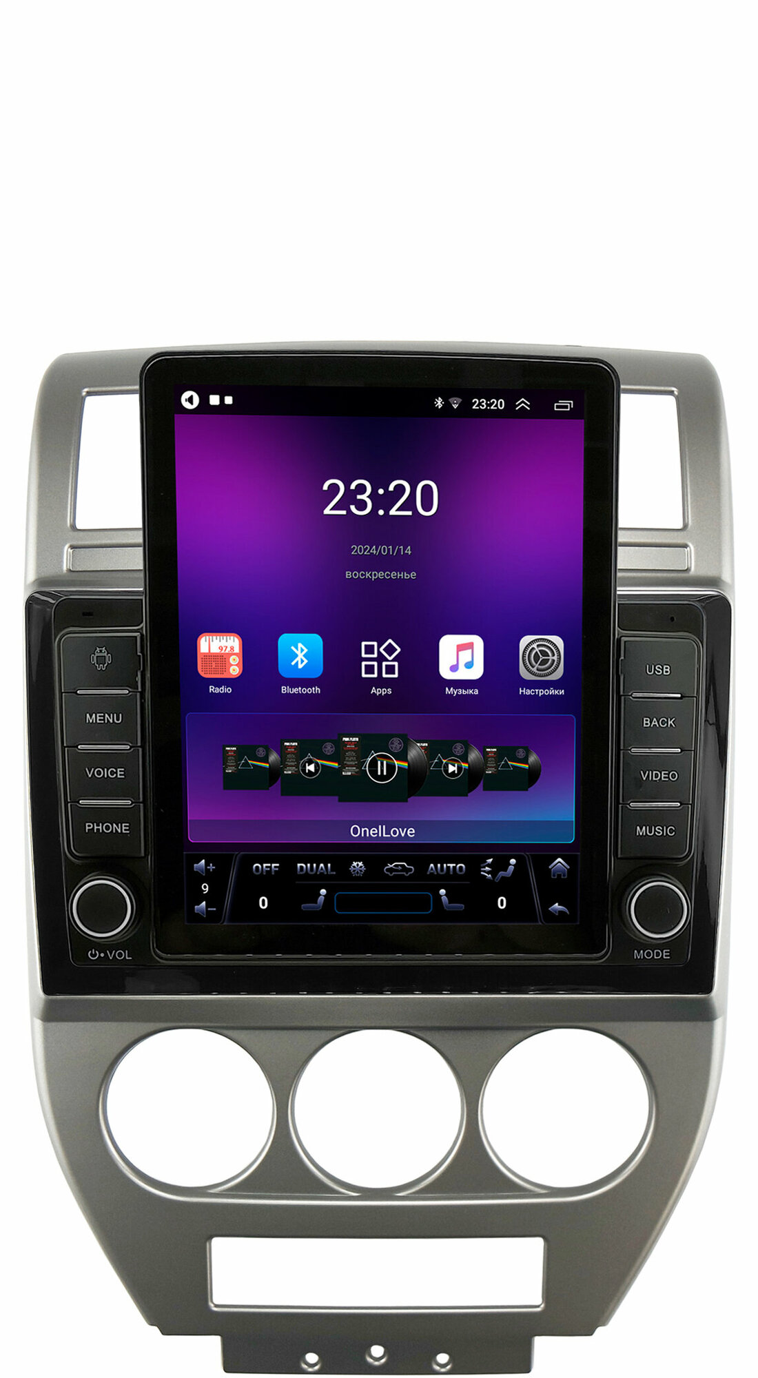 Штатная магнитола Jeep Compass, Liberty (Patriot) 2006-2010 Canbox GTR095-10-328 на Android 10 (QLed, 4/64, DSP, CarPlay)