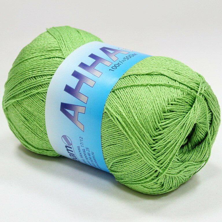 Пряжа Seam ANNA TWIST 1035 весенняя зелень (5 мотков)