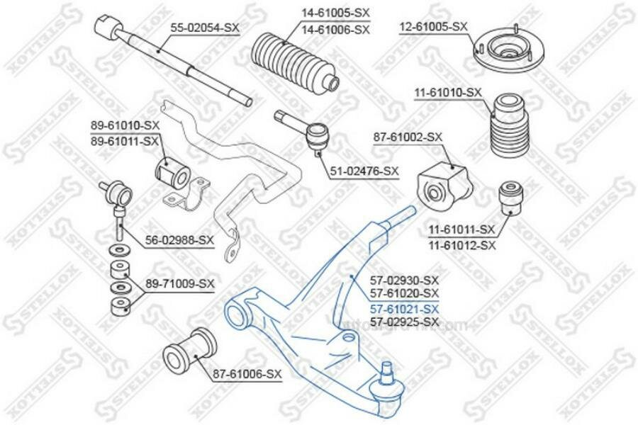 STELLOX 5761021SX рычаг левый!\ Suzuki Baleno 95>