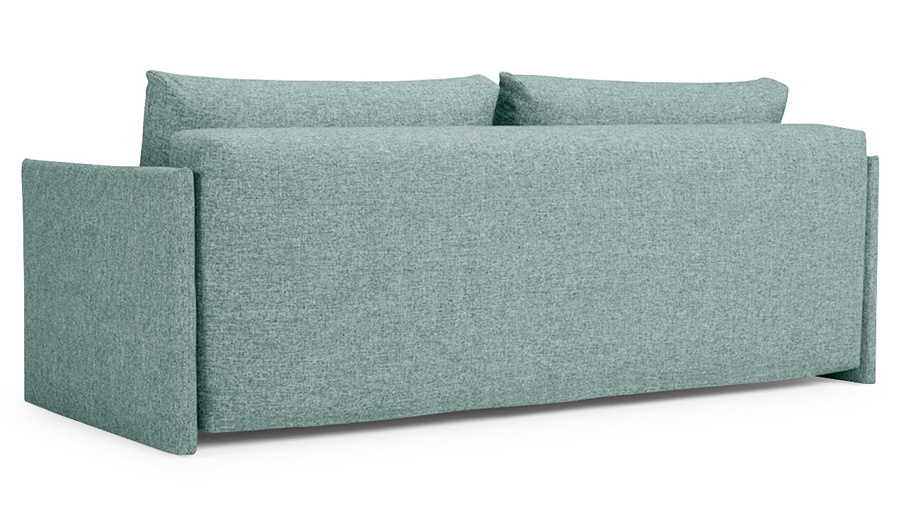 Диван Коя Лайт Strong Plus 07 NOW 208x94x80 см, зеленый Рогожка, еврокнижка Фиеста — фото 1