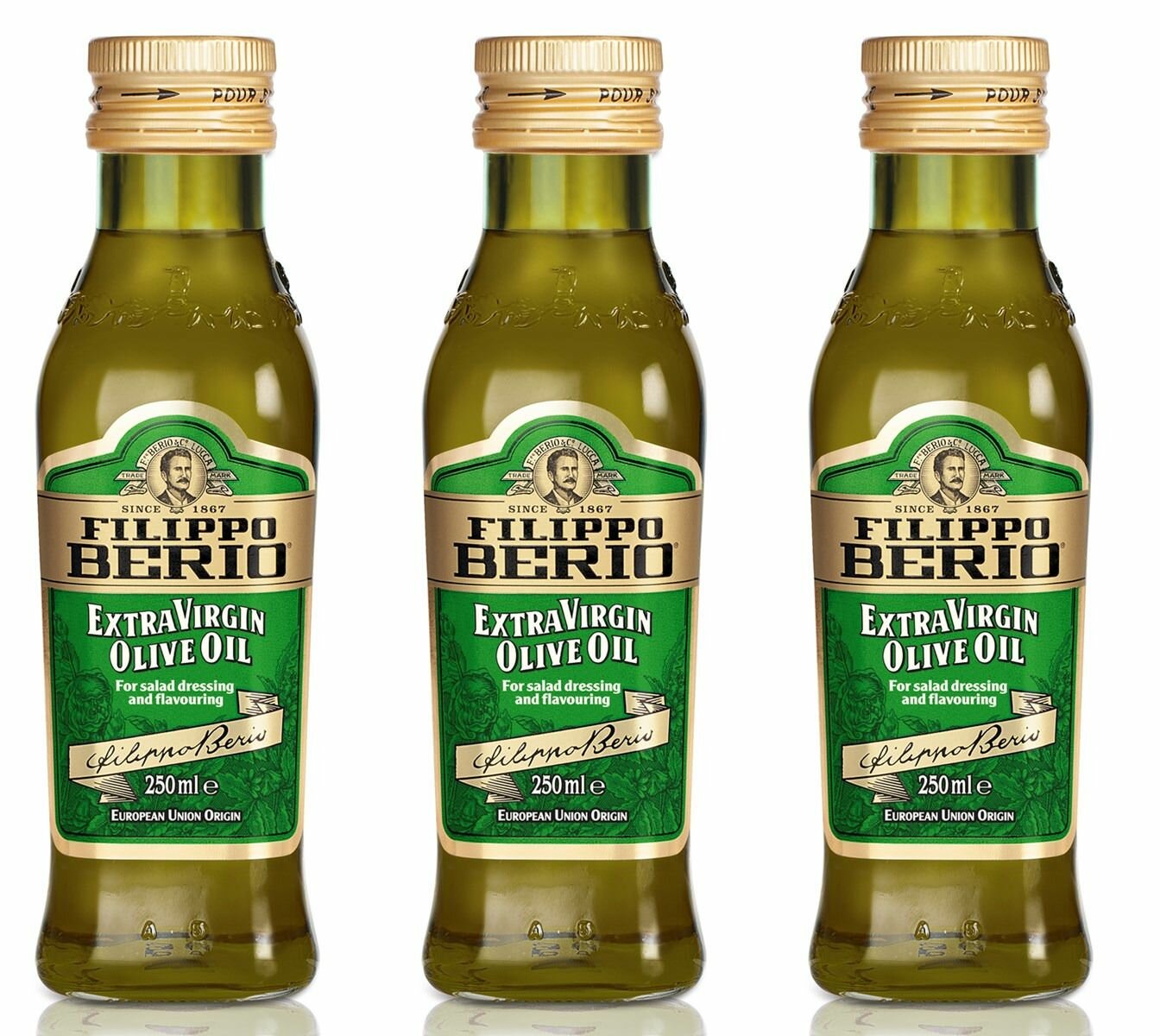 Filippo Berio Масло оливковое Extra Virgen нерафинированное, 250 мл, 3 шт