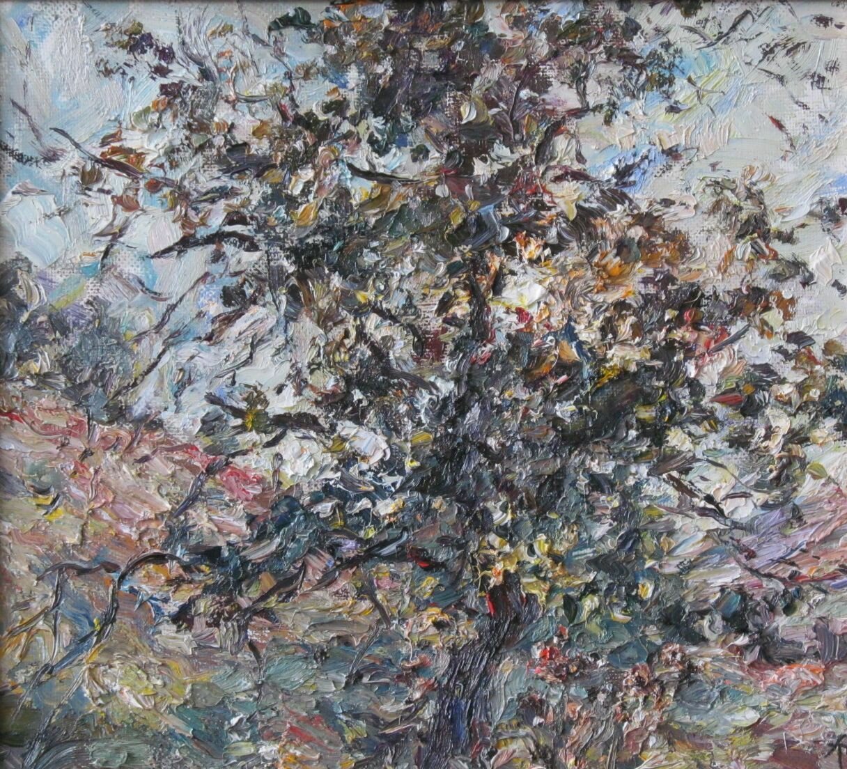 Картина "Солнышко", 45х50 см, холст; масло, авторская работа; ;