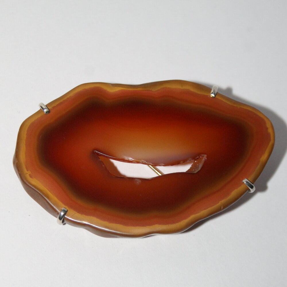 Брошь, агат