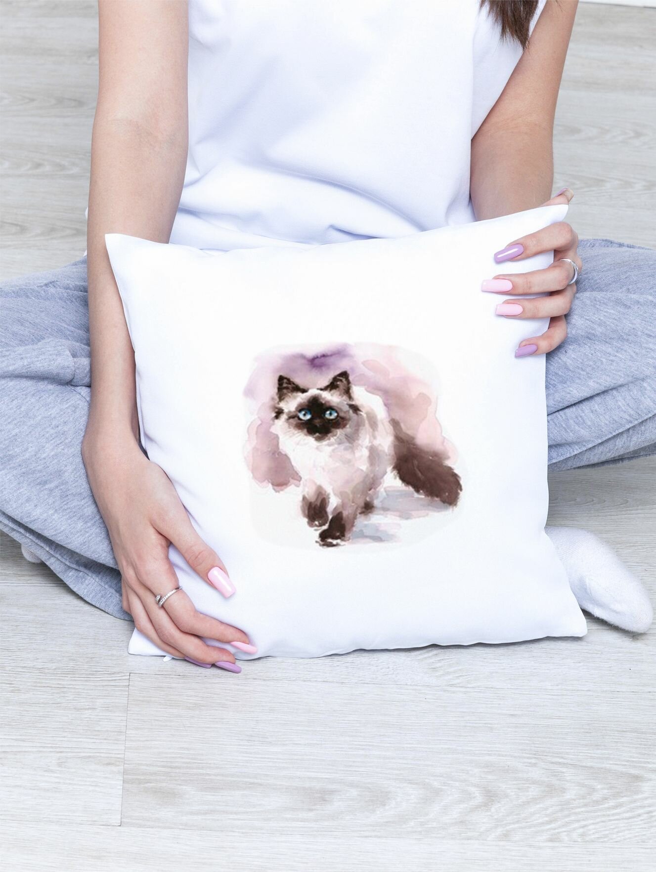 Подушка Рэгдолл ( Подушка Рэгдолл , Рэгдолл , Подушка с Рэгдоллом , Рэгдолл подушка , Подушка с изображением Рэгдолла , подушка кошка , подушка с кошкой ) 35х35см