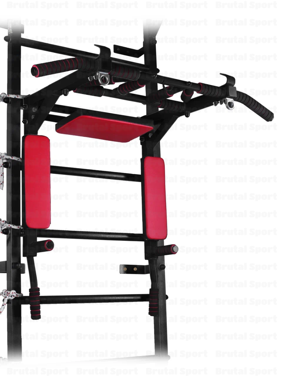 Турник Мультихват (На Шведскую стенку) Черно-Красный