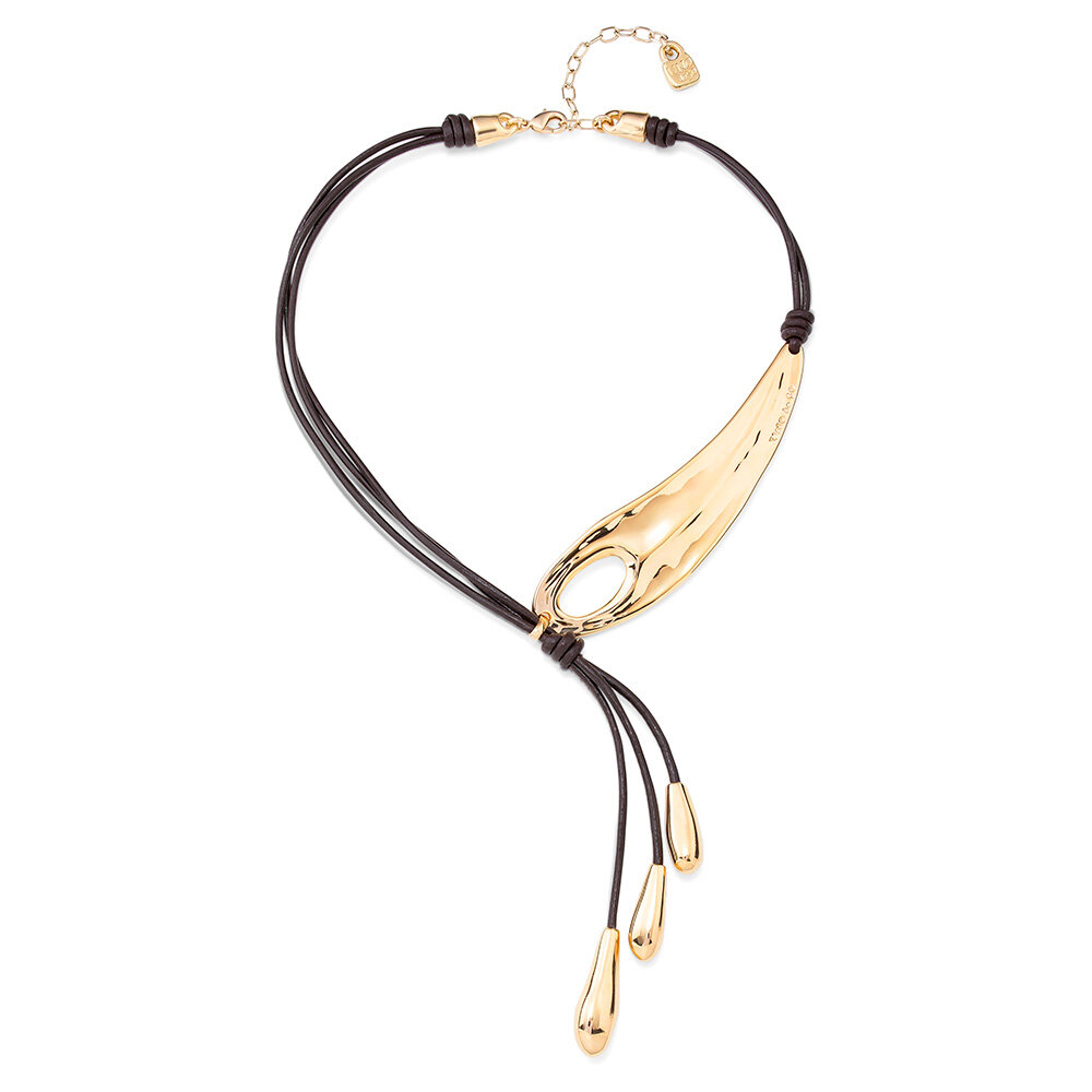 Колье, кожа