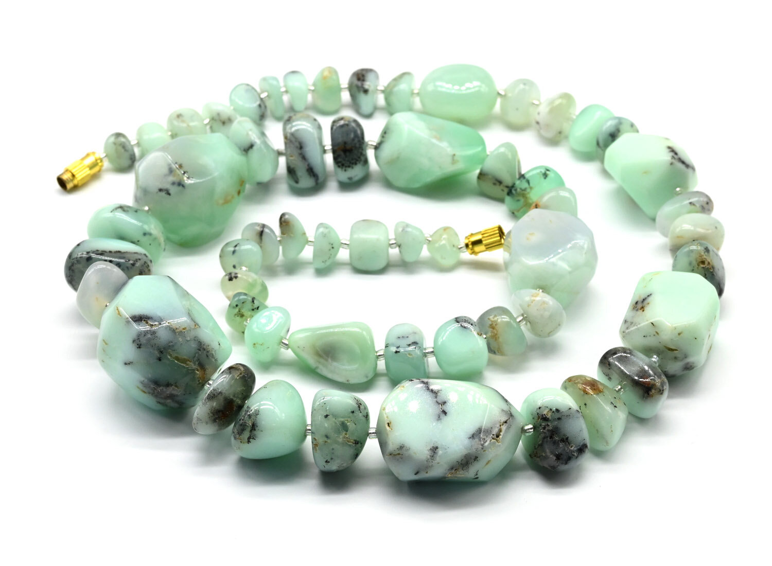 Бусы, хризопраз