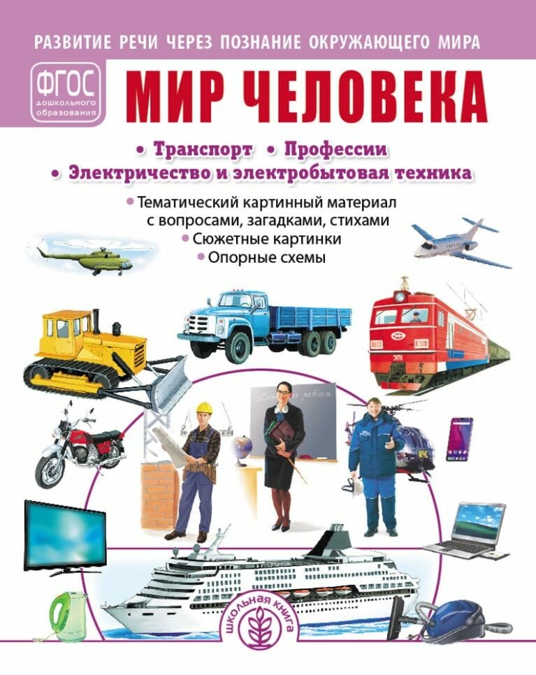 Развитие речи через познание окружающего мира. Мир человека: Транспорт. Профессии. Электричество и э