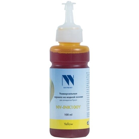 Чернила NV Print универсальные на водной основе NV-INK100Y для аппаратов Epson (100 ml) Yellow