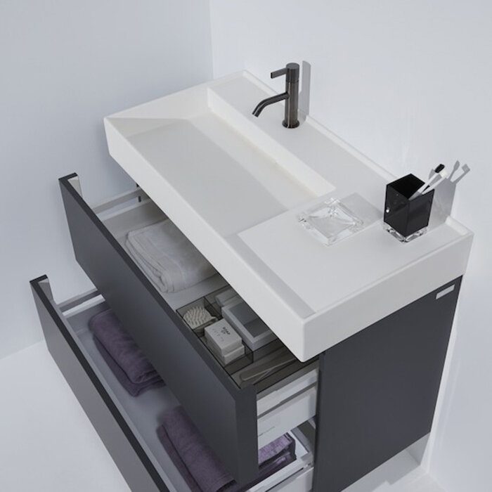 Laufen Kartell Раковина 900х460х120мм без перелива, с 1 отв. под смеситель со скр сливом полка справ