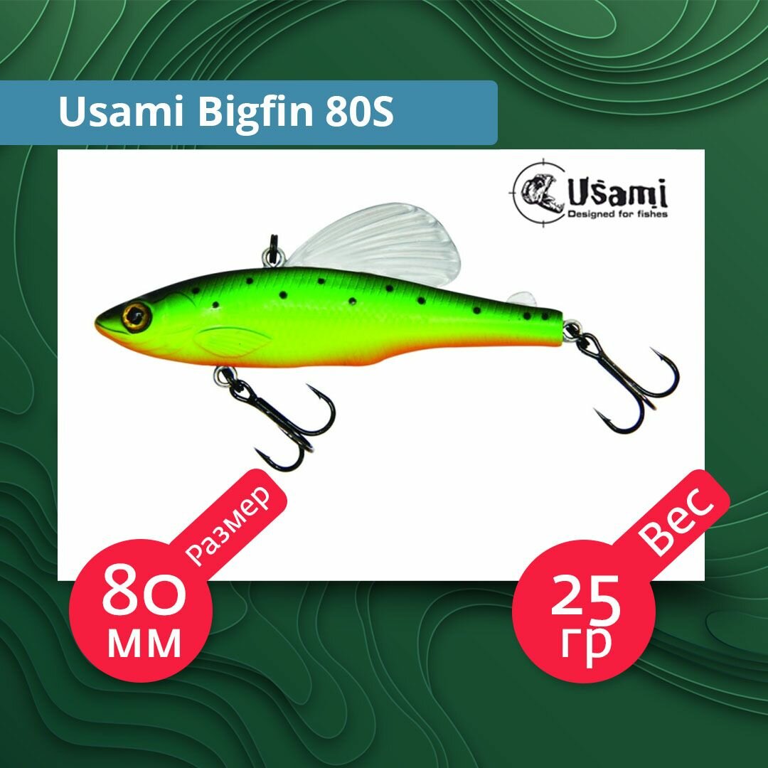 Воблер для рыбалки Usami Bigfin 80S #602