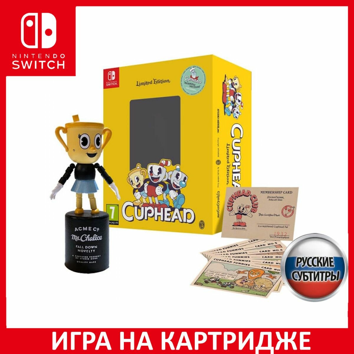 Игра Cuphead Limited Edition Switch Русская Версия Картридж на Nintendo Switch