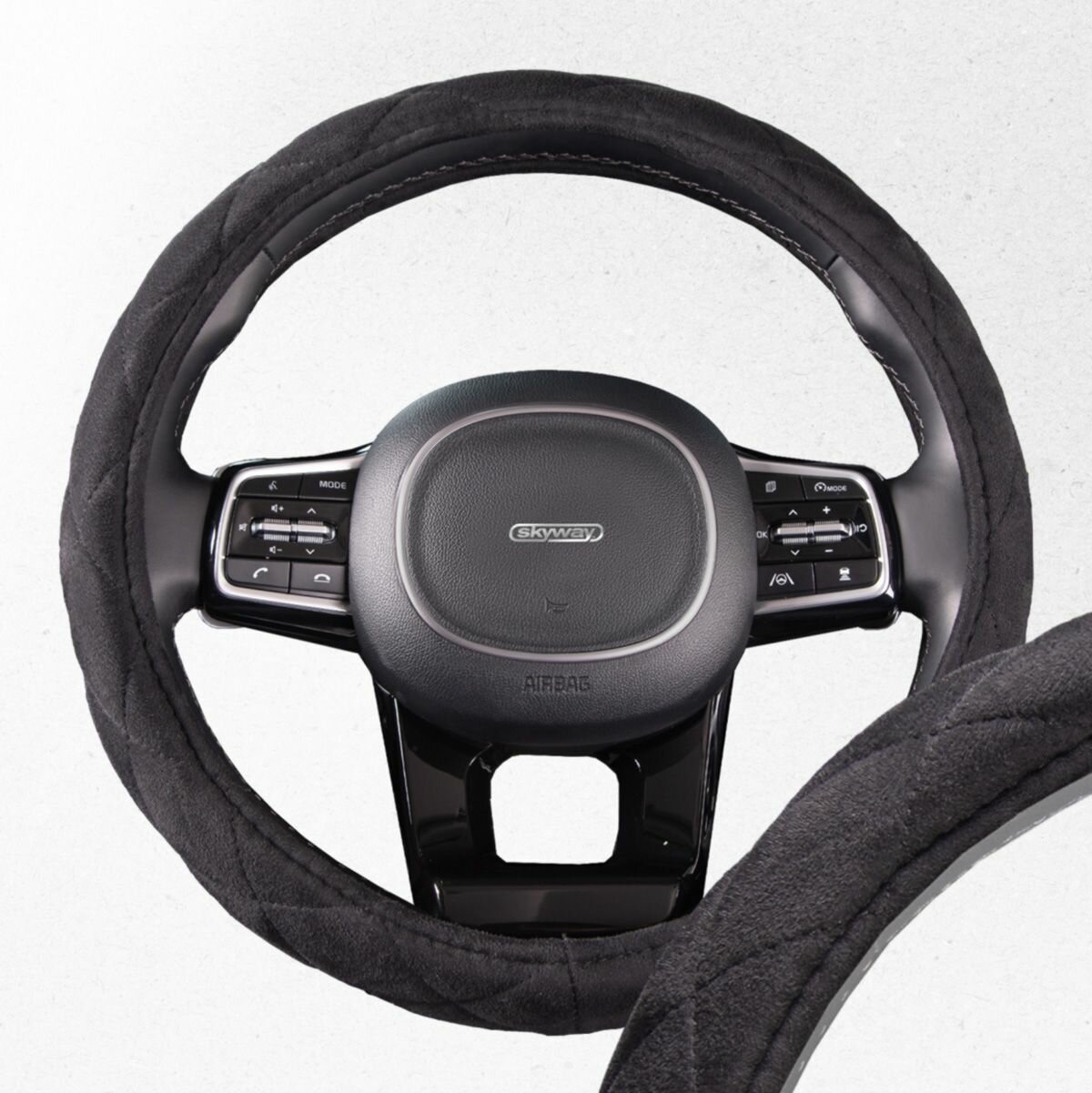 Оплетка замша M Hit- 1 SKYWAY Черная (S01101046)