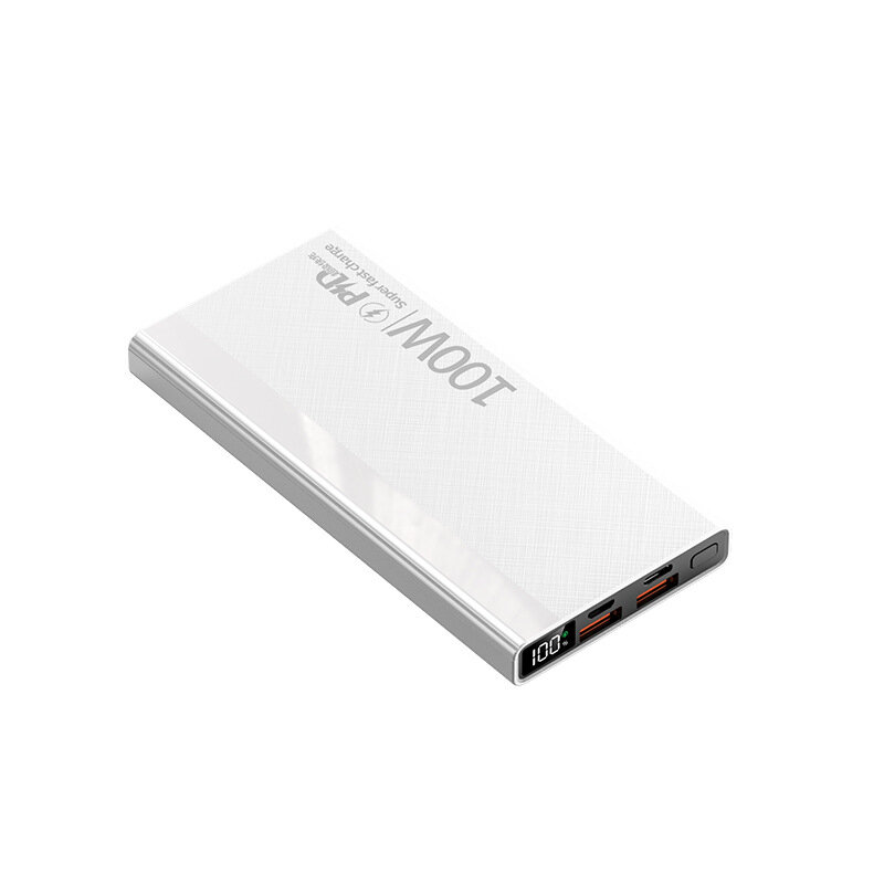 100W Быстрая двунаправленная зарядка Power Bank 10000 мАч - Белый