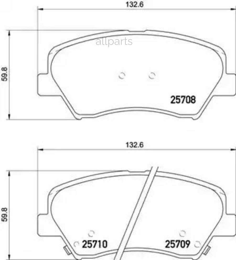 BREMBO P30073 Колодки дисковые передние с антискрипередние пластинами
