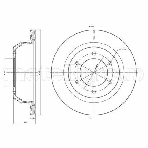 Диск тормозной задний Great Wall Hover/Safe 2.2/2.4/2.8TCi 02> Trusting DF1490