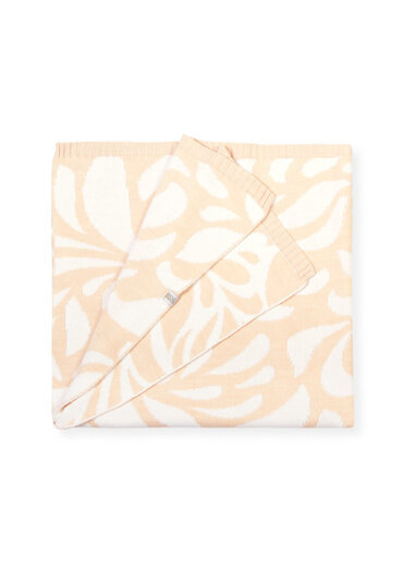 Плед Malika "Миндаль", гипоаллергенный, 100% акрил, вязаное полотно, 90x90 см