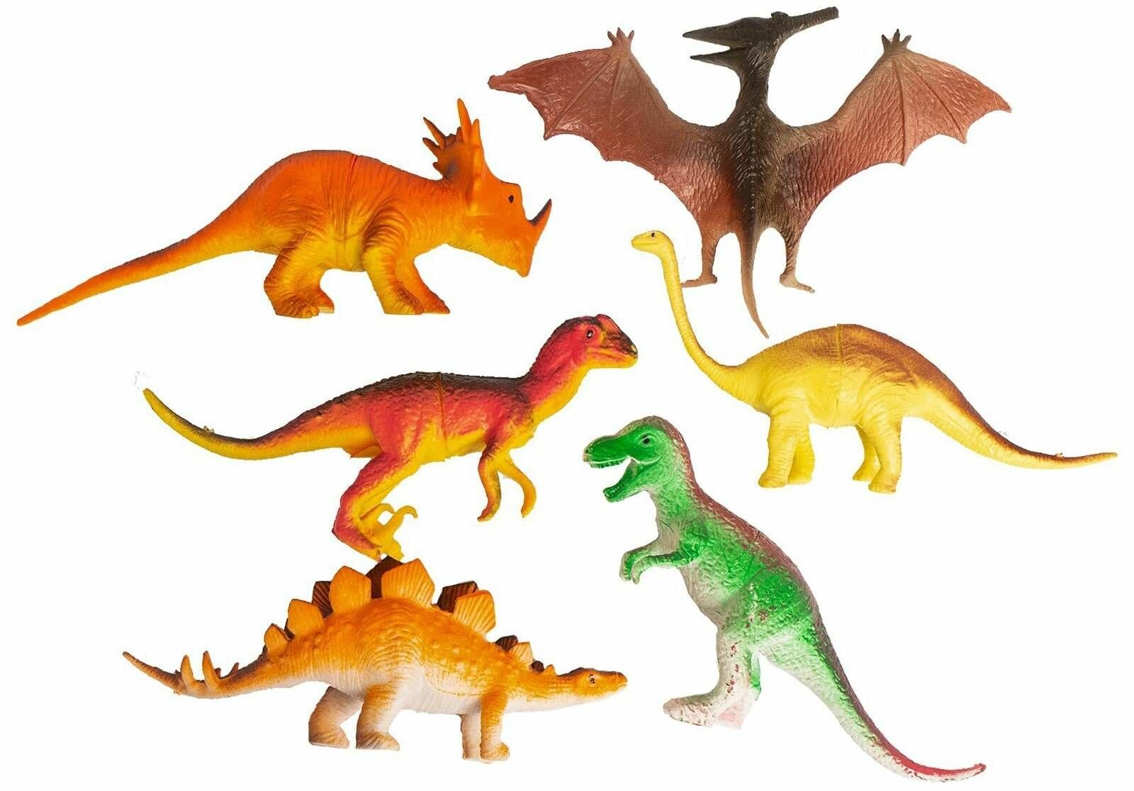 Фигурки животных "Динозавры" для сюжетно-ролевых игр, развивающий набор реалистичных пластиковых игрушек для детей, 6 фигурок