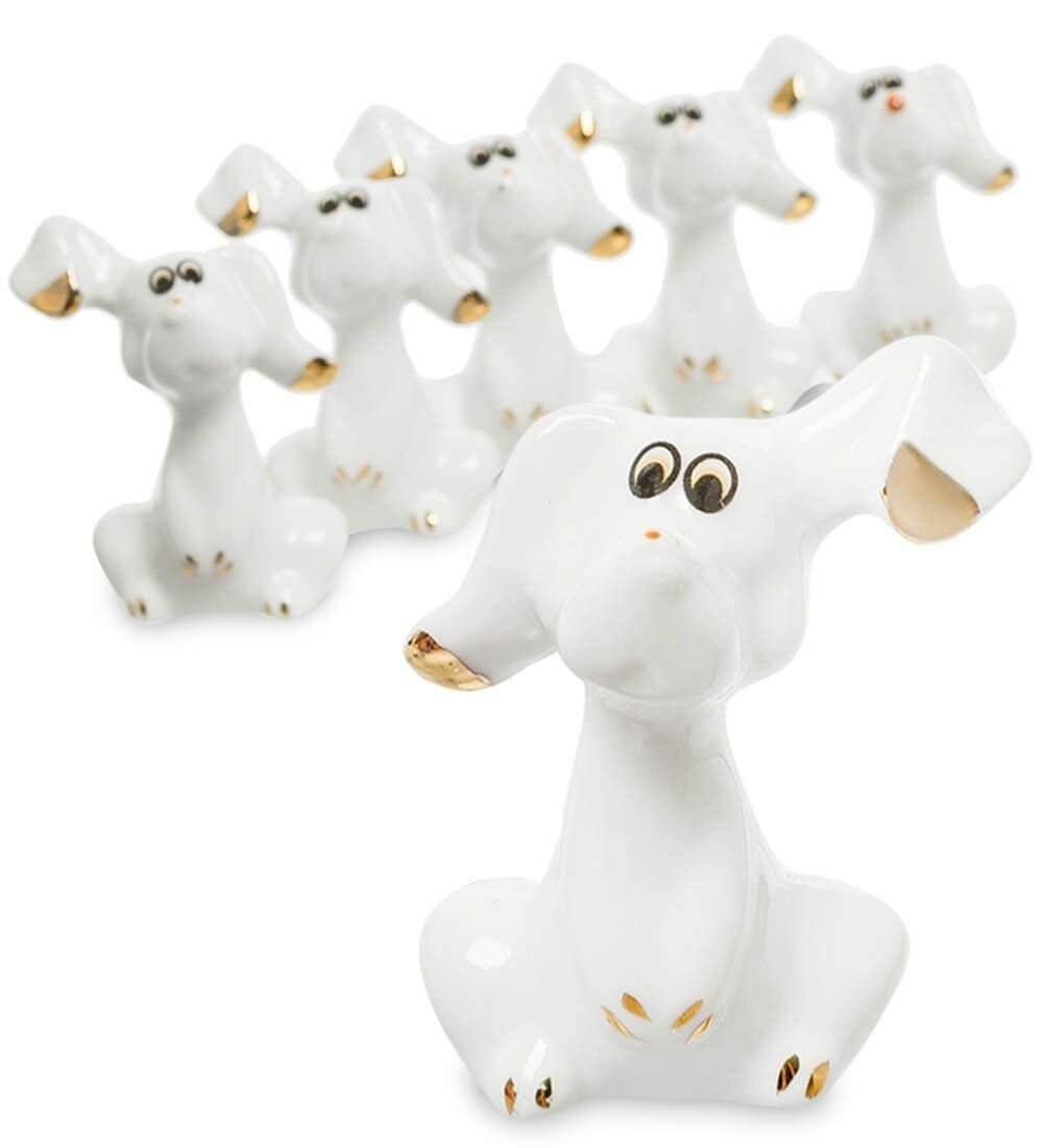 Фигурка декоративная 'Щенок' (набор из 6 штук)