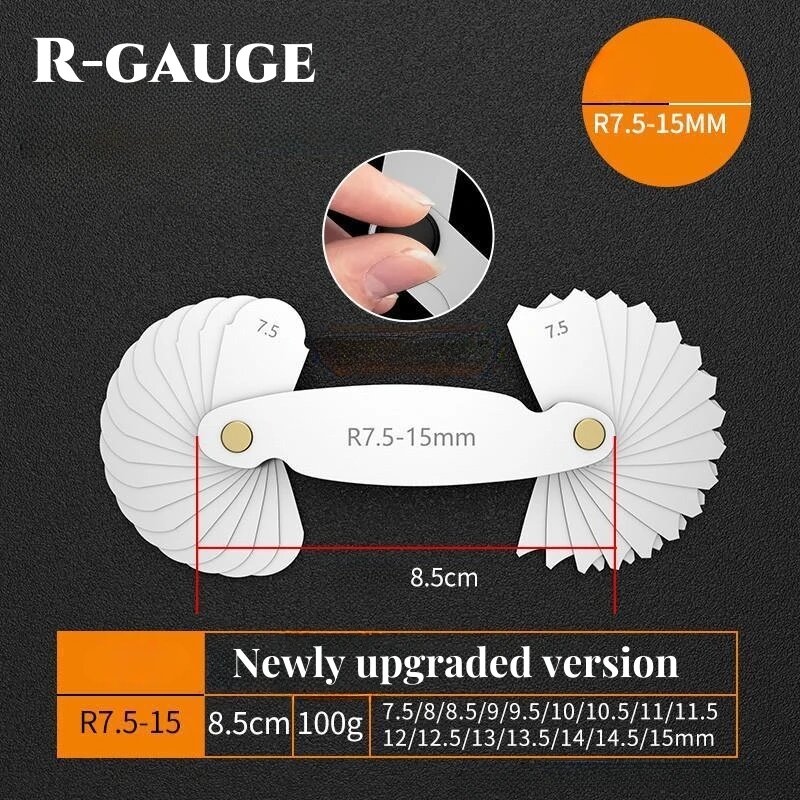 R-Gauge R7.5-15mm, измеритель радиуса, 8.5см