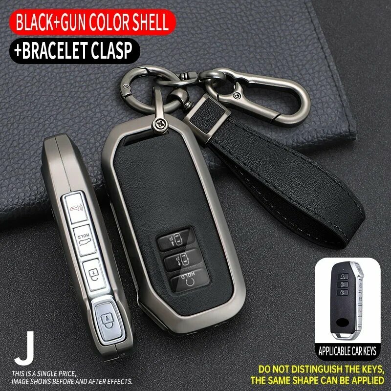 7-кнопочный чехол из цинкового сплава + кожаный чехол для ключей от автомобиля для Kia 2022 Sportage 2023 Niro Hybrid 2021 Sorento MQ4 2022 EV6 GT-Line K8 V6