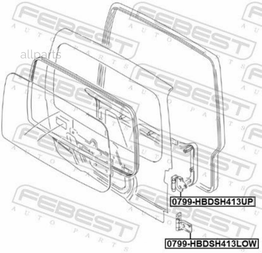 FEBEST 0799-HBDSH413UP Петля двери багажника SUZUKI JIMNY