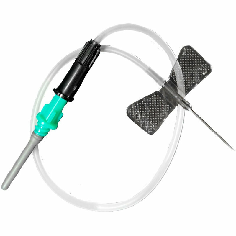 Игла-бабочка 22G (0,7x20 мм) одноразовая стерильная, 190мм, 100шт/уп, 1966141