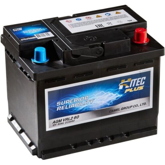 Аккумулятор Hitec AGM VRL2 60, 242х175х190, обратная полярность, 60 Ач