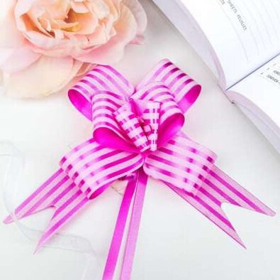 Бант-бабочка. МИЛ.3см. Полоски. розовый (БЛ-6505)