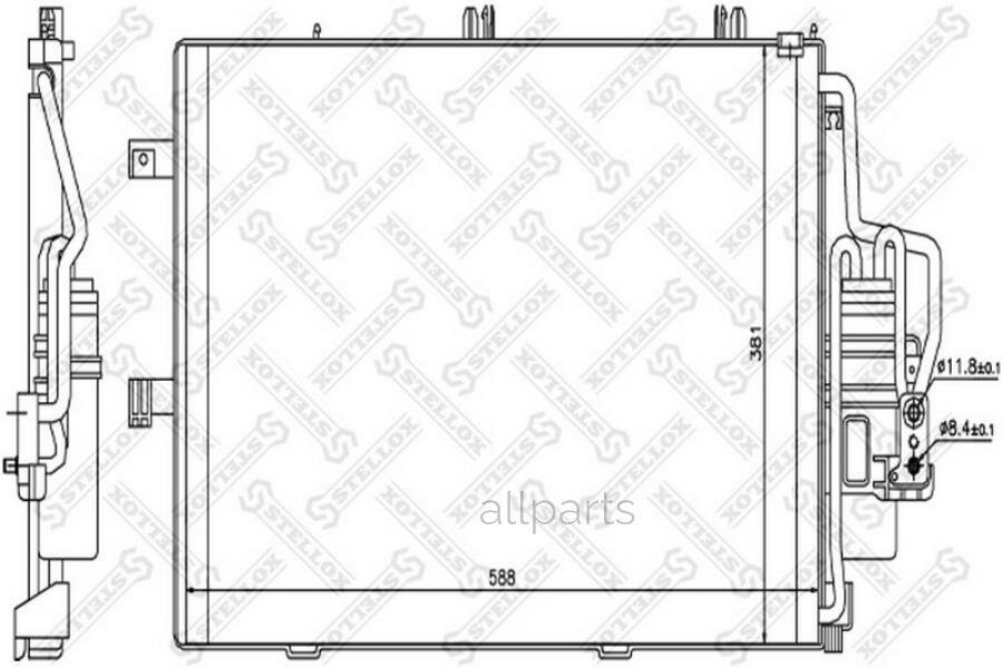 STELLOX 1045142SX NS94546=OL5307=GR904476=VL817609 [9201959] ! радиатор конд.\Opel Corsa 1.0-1.8 00-03