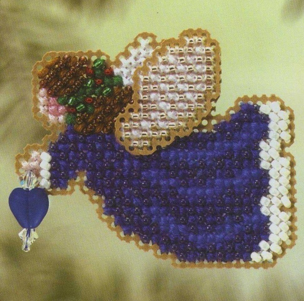 Набор для вышивания Mill Hill #H122 Indigo Angel (Ангел Индиго), Счетный крест, 5.72 x 4.45 см