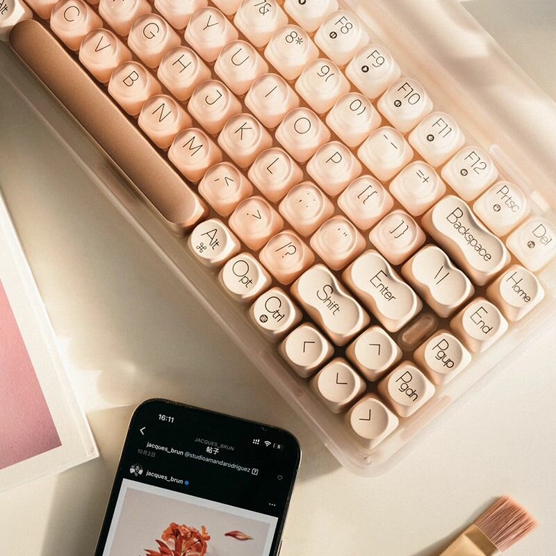 Lofree Новая жидкая основа в горошек от Lofei, беспроводная механическая Bluetooth-клавиатура