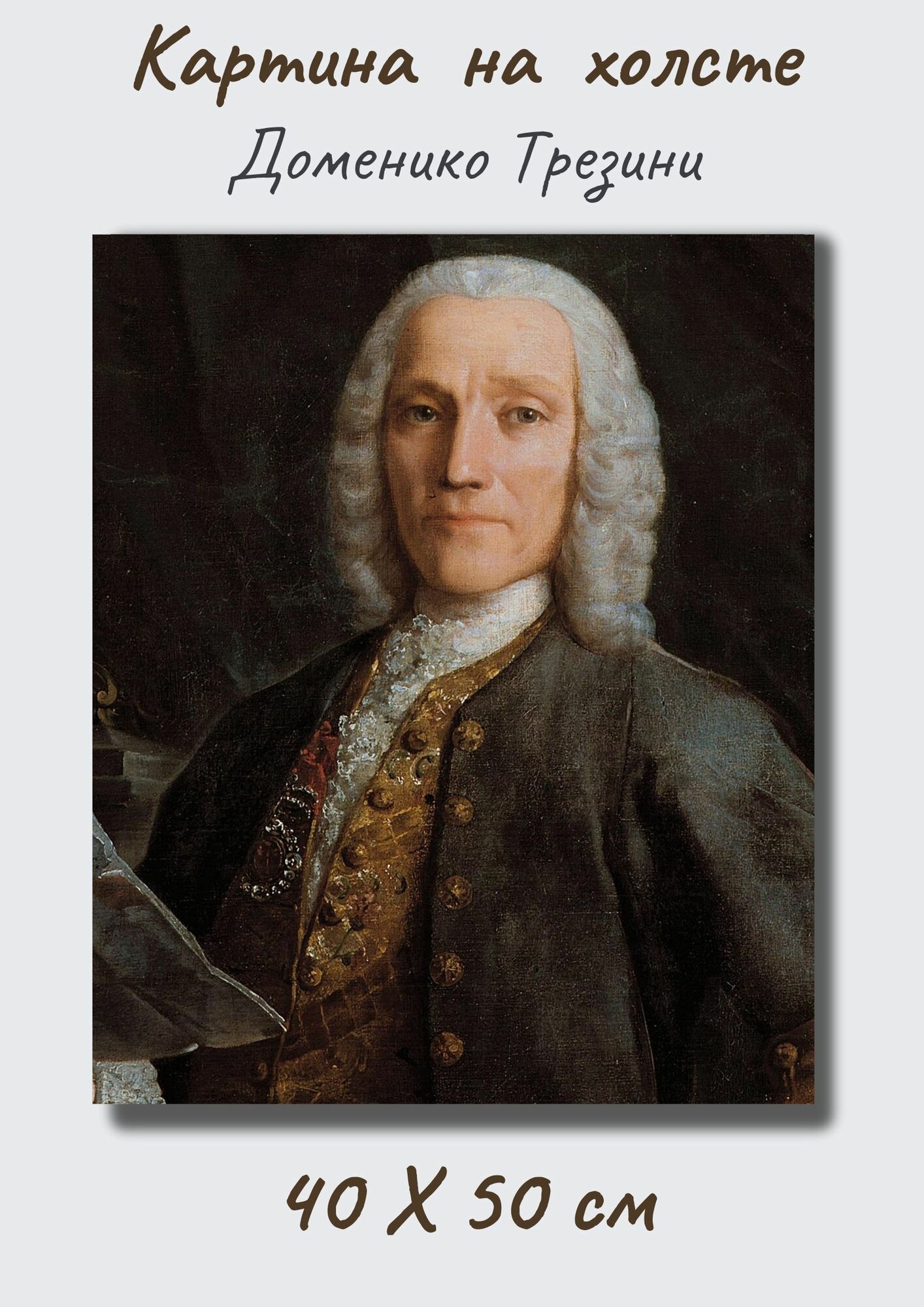 Картина на холсте 50х40 архитектор Доменико Трезини