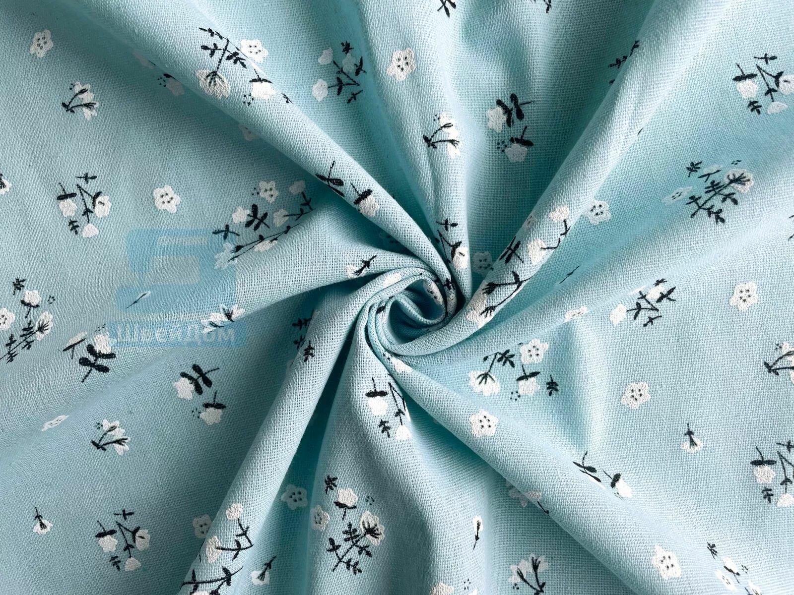 Ткань лен Прованс 40% п/э, 30% вискоза, 20% хлопок, 10% лен, ширина 140 см, 1 м