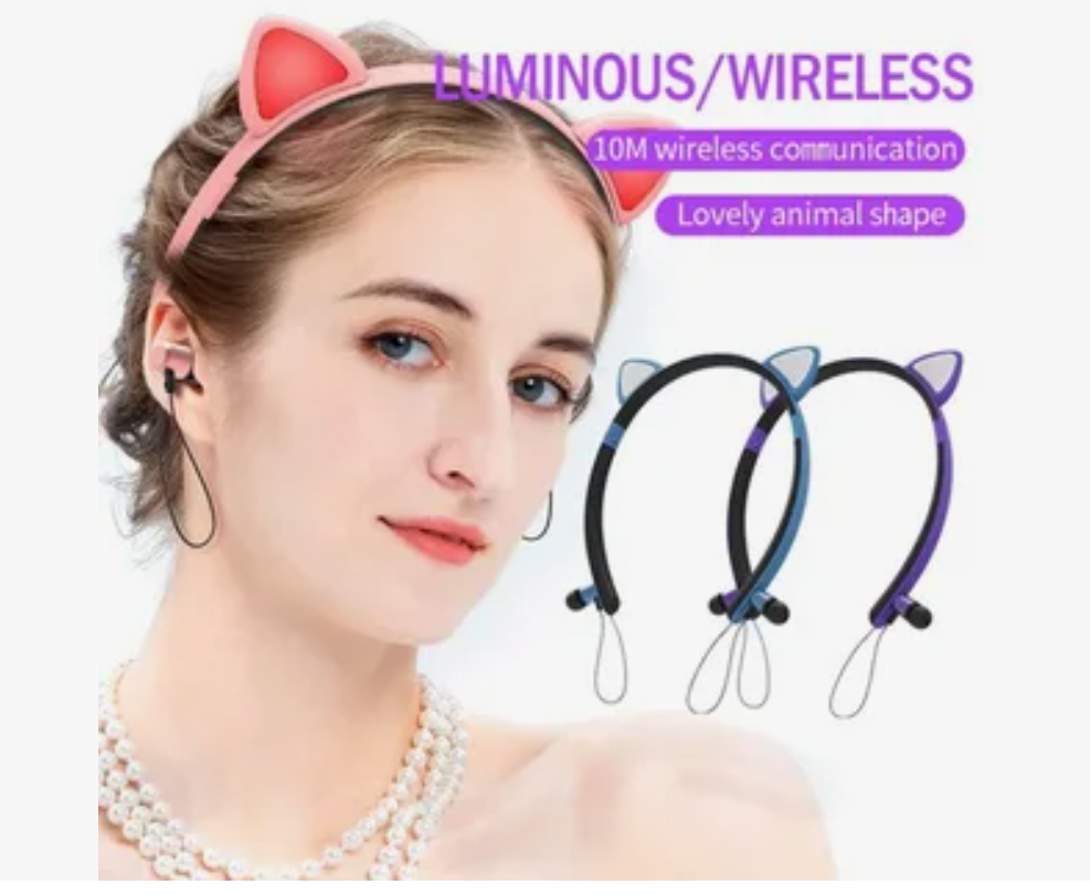 Беспроводные наушники кошачьи ушки CAT EAR ZW-29