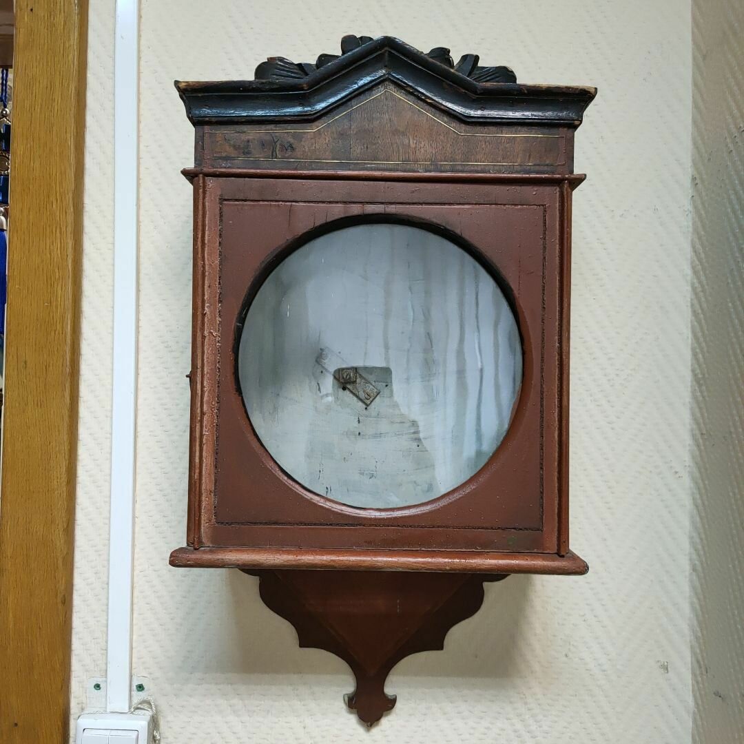 Корпус старинных настенных часов ходики деревянный