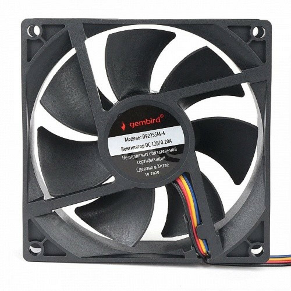 Корпусный вентилятор Gembird D9225SM-4 2500RPM 92 x 92 x 25 мм, 1 шт.
