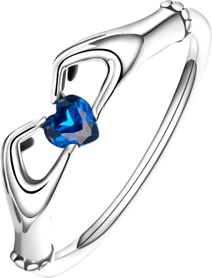 Кольцо, серебро, 925 проба, фианит