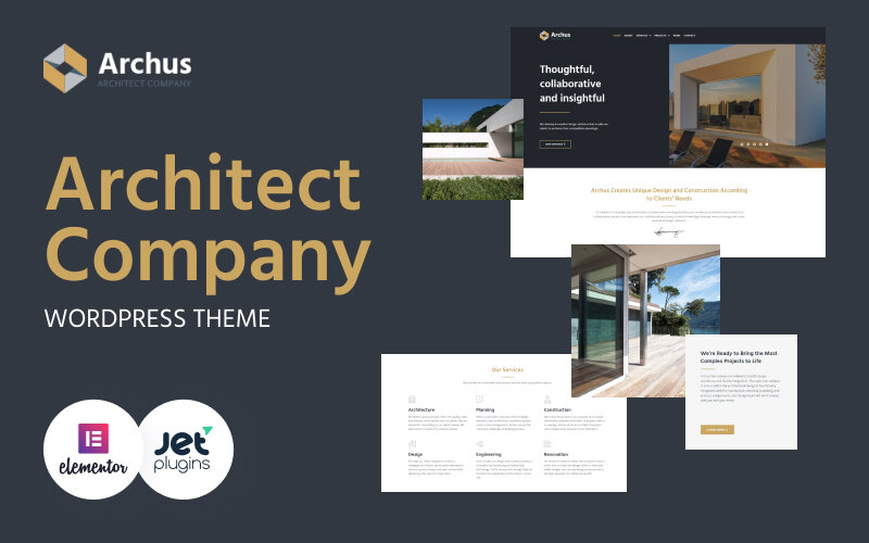 Подарочный сертификат на Шаблон для сайта Вордпресс с демоконтентом Archus - Architect Company Theme WordPress