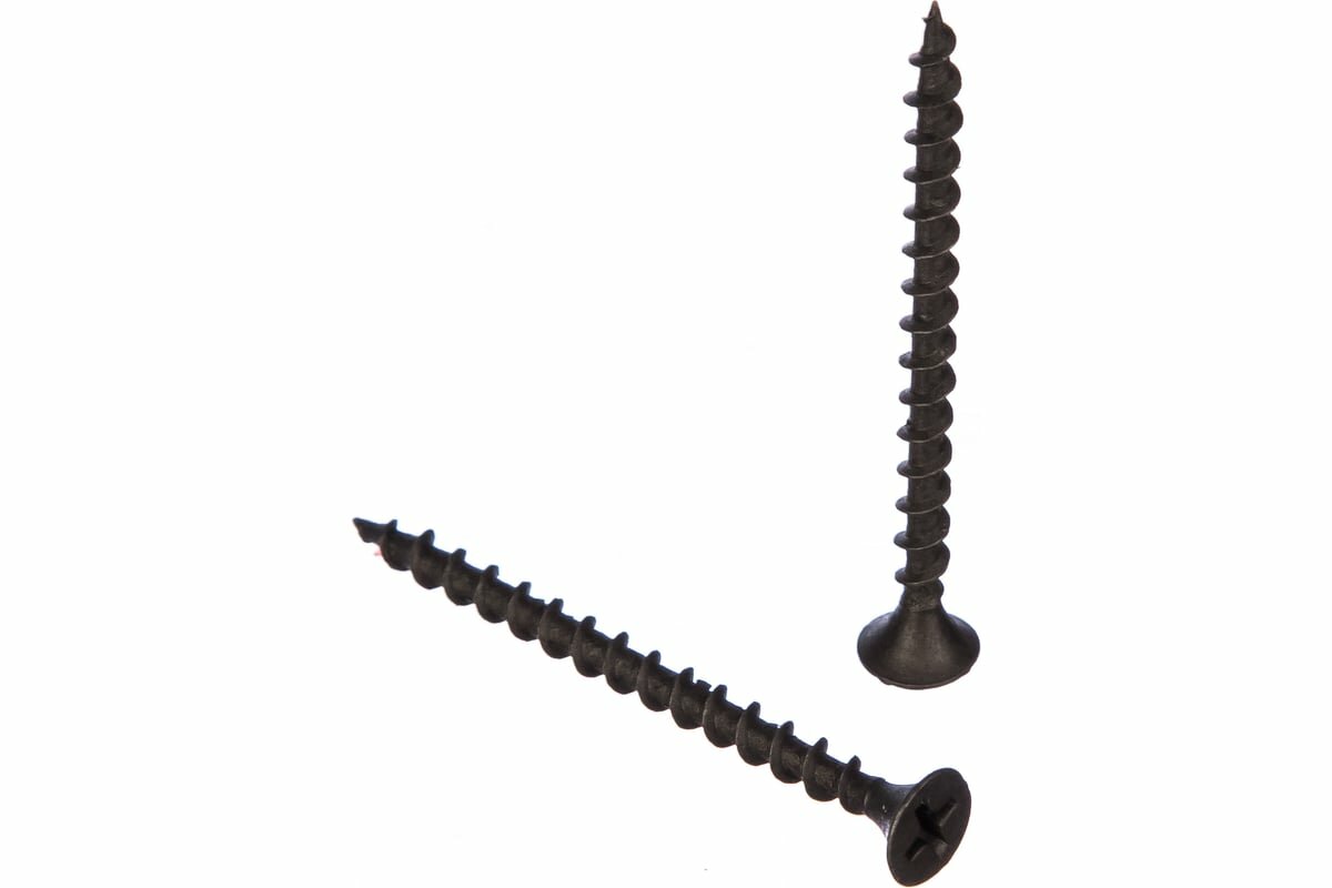 КЧ Саморез 3,5х51 потай крупная резьба оксид 100 шт для древесины 0200369