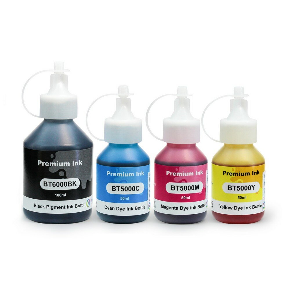 Чернила для Brother DCP-T300, DCP-T500W, DCP-T700W, MFC-T800W, совместимые InkTron BT6000BK, BT-5000C, BT-5000M, BT-5000