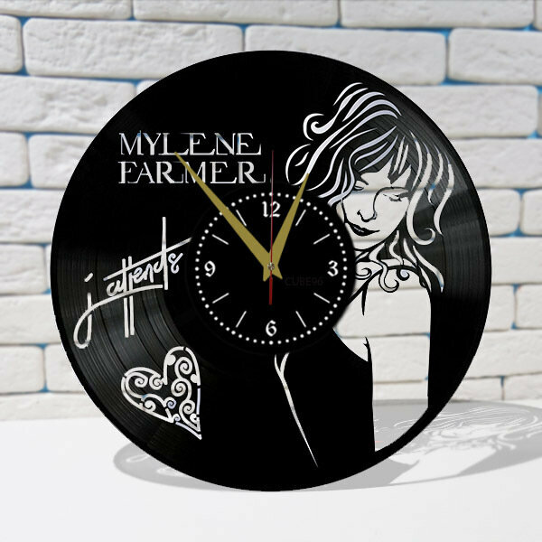 Часы из виниловой пластинки Mylene Farmer №2