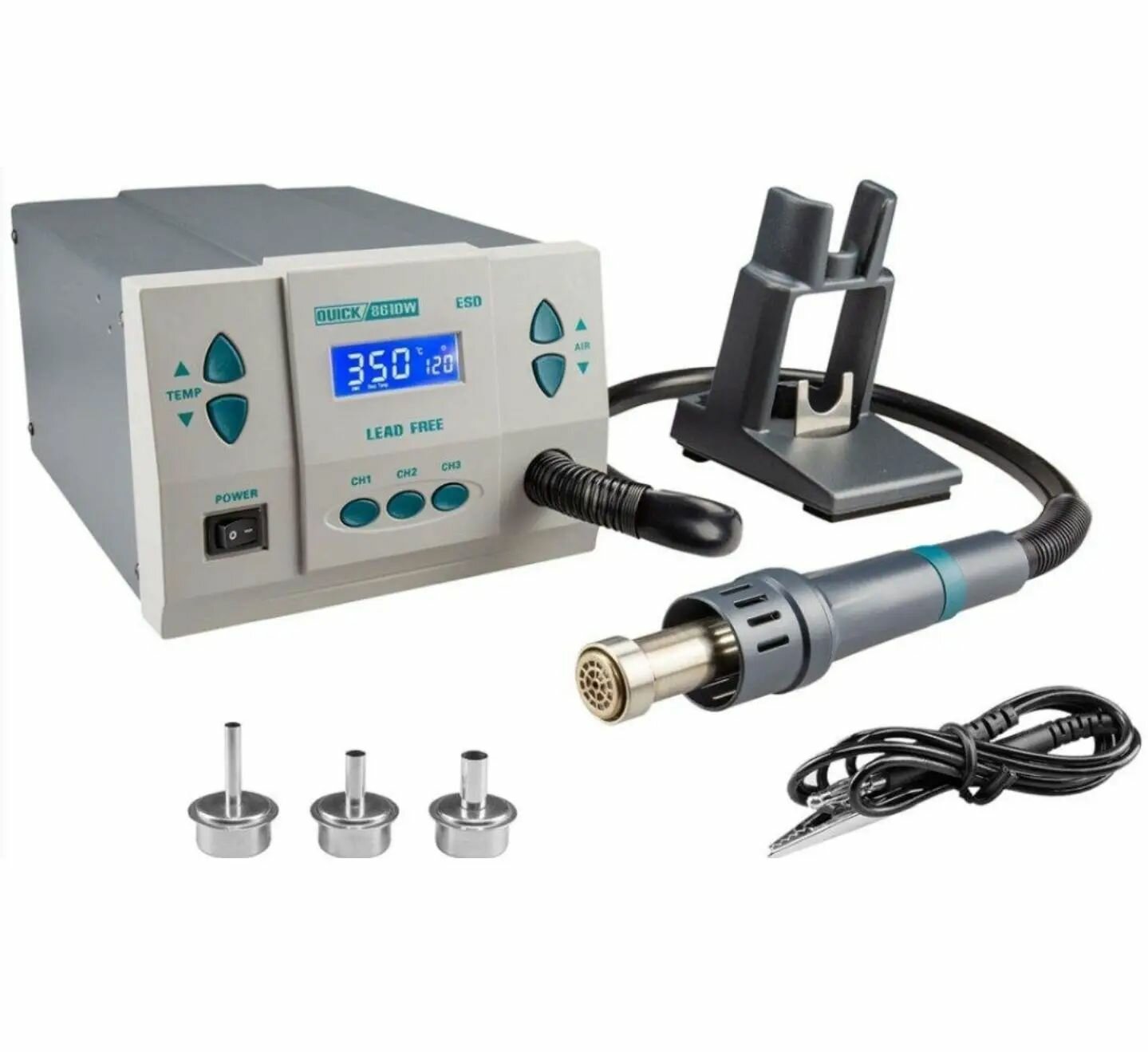 Паяльная станция термовоздушная Quick 861DW ESD 1000 Вт