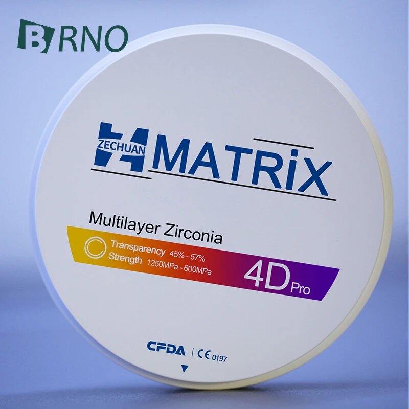 ZECHUAN Многослойный циркониевый блок 8 слоев 98 мм 4D 98X10mm A3