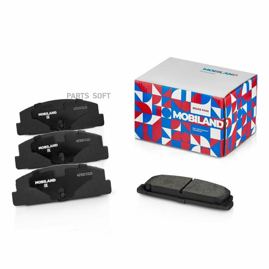 429203320 MOBILAND Колодки тормозные дисковые задние (4 шт.) с п/шум. пласт. для а/м MAZDA 6 Hatchb