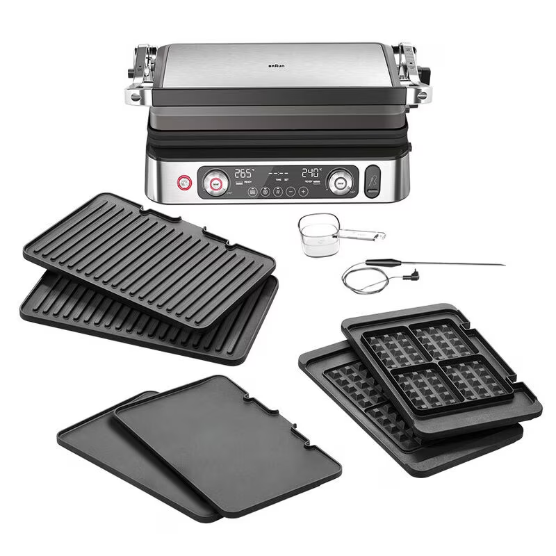Электрогриль Braun MultiGrill 9 Pro CG9167, серебристый, 2200 вт