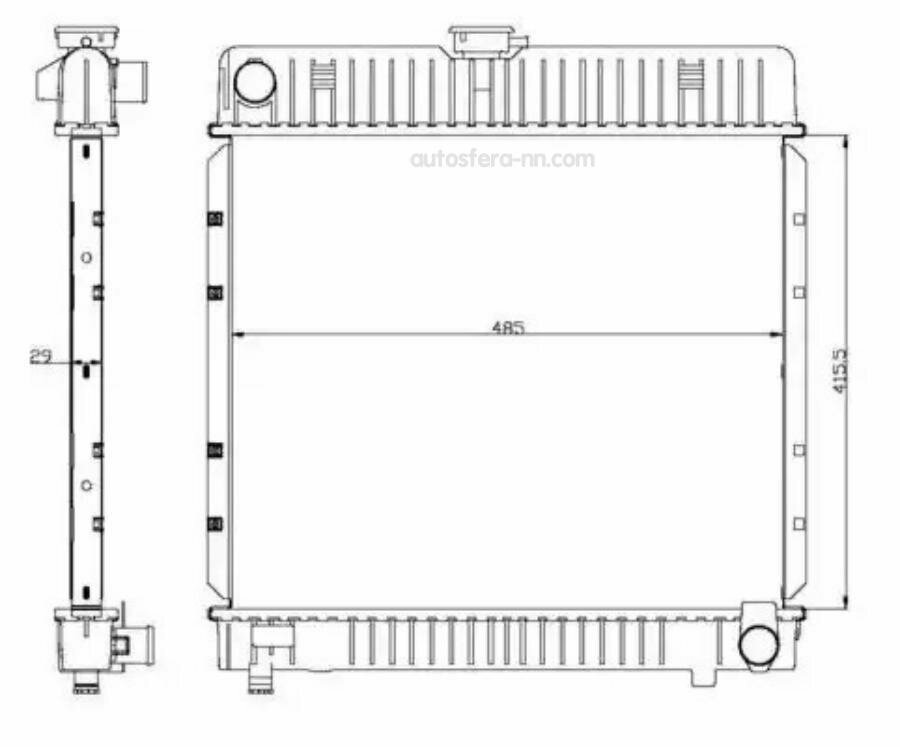 NRF 504250 Радиатор системы охлаждения MERCEDES W123 MT 76-