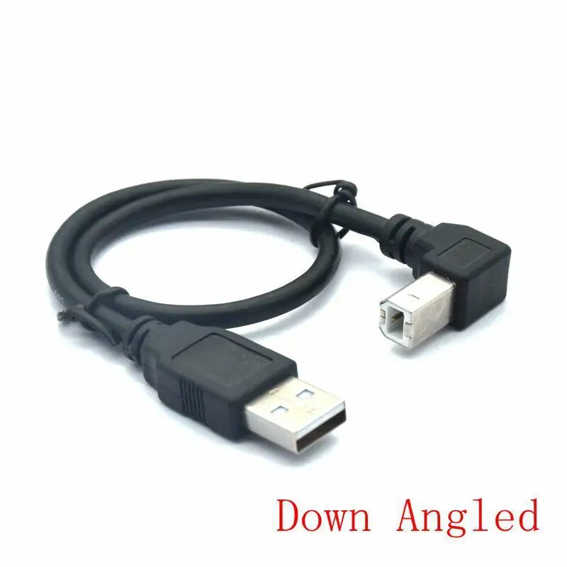 UXG Угловой USB 2.0 кабель A-B 50/150 см 25cm, down
